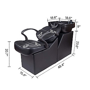 Polar Aurora New Backwash Barber Chair ABS Plastic Shampoo Bowl Sink Unit Station Spa Salon Equipment