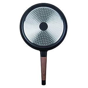 MasterPan Designer Series Non-Stick Cast Aluminum Crepe Pan with Detachable Handle, 11", Black