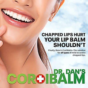 Dr. Dan's Cortibalm Jar - 1 Pack - for Dry Cracked Lips - Healing Lip Balm Jar for Severely Chapped Lips - Designed for Men, Women and Children -