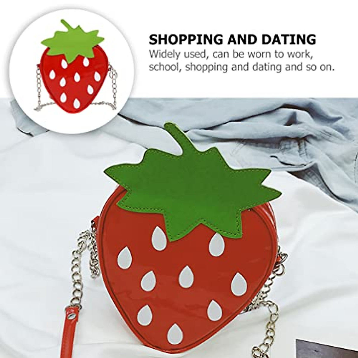 SOIMISS Crossbody Bag Womens Zipper Wallet Fruit Purse Novelty Strawberry Crossbody Shoulder Bag Handbags Funny Wallet for Women Girl Girl Backpack Purse Crossbody Phone Purse