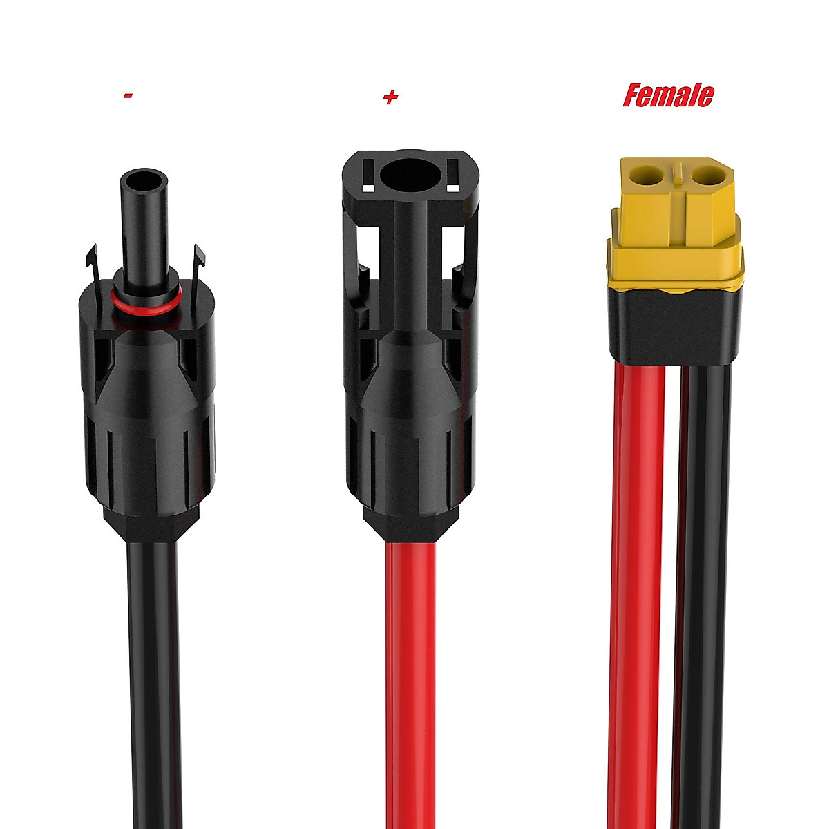 SolarEnz Solar ChargeCable Solar Connector to XT60 Adapter Connector Connect Solar Panel for Lipo Battery Pack EFDELTA Portable Power Station River 600 and Solar Generator 3.2M/10Ft