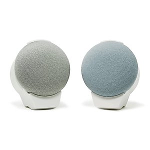 doqxD Outlet Wall Mount Holder for Google Nest Mini and Google Home Mini: Essentials Made for Google Home - Fits All Google Mini Generations (2-Pack, Frost White)
