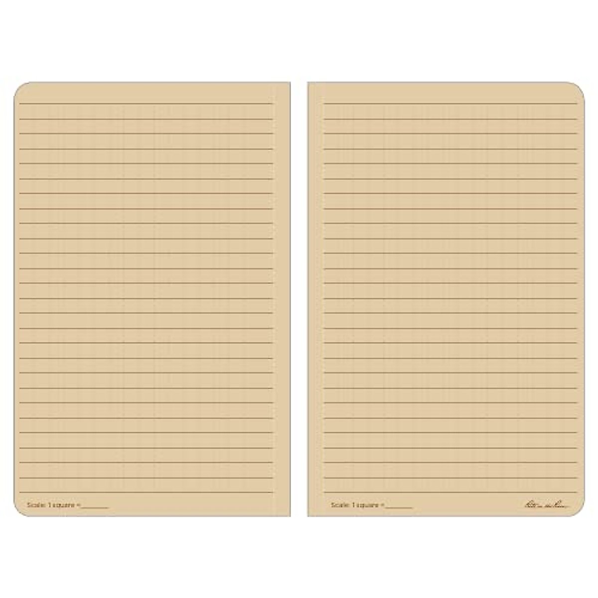 Rite in the Rain All Weather Tan Tactical Field Notebook, 4 5/8" x 7" Soft Cover Weatherproof Notepad, Universal Page Pattern, Reference Pages (No. 980T)