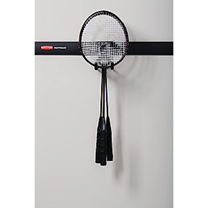 Rubbermaid Rail Garage Organization Multi-Purpose Hook, Wall Mounted Storage System, Direct Mount into FastTrack Garage Rail, Holds up to 50 pounds - Satin Nickel (1784459)