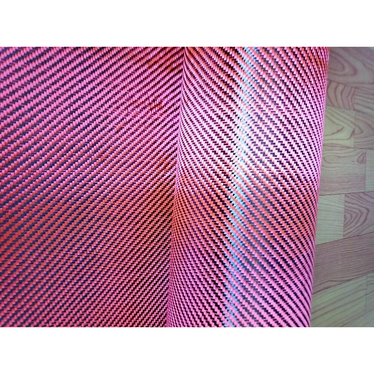 GatherTOOL 1PC Carbon Aramid Fiber Hybrid Fabric Cloth 50cm Width and 100cm Length Orange Twill Weave 190gsm