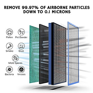 Airthereal H13 HEPA Medical Grade Filter Replacement for Pure Morning APH260 and APH320 Air Purifiers (2-Pack)