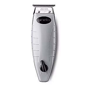Andis 74000 Professional Corded/ Cordless Hair & Beard Trimmer, T-Outliner Blade Trimmer, Zero Gapped, Close Cutting Carbon Steel T-Blade Trimmer, Grey