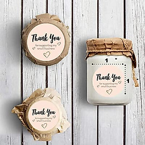 GUAGLL 3 Rolls Thank You Baking Sticker Cute Printing Sticker Label 1 Inch 500Pcs/Roll for Envelope Gift