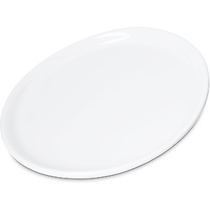 Carlisle FoodService Products Stadia Reusable Plastic Plate Appetizer Plate for Home and Restaurant, Melamine, 7.25 Inches, White