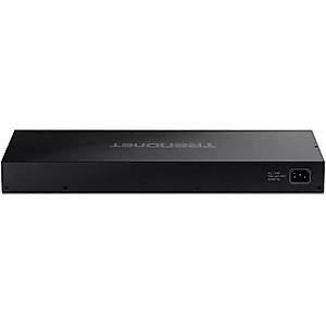TRENDnet 26-Port Gigabit PoE+ Switch, 24 x 30W PoE+ Ports, 2 Gigabit SFP Slots, 380W PoE Budget, 52Gbps Switching Capacity, 1U 19” Rack Mountable, Lifetime Protection, Black, TPE-TG262