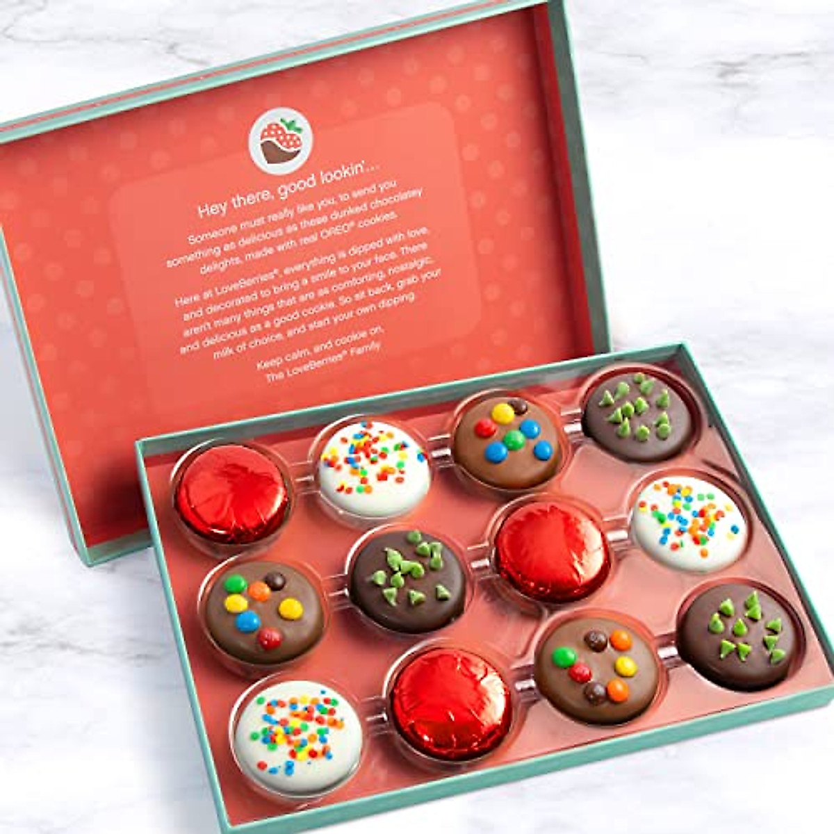 CY Chocolates Birthday Deluxe Chocolatey Covered Oreos 12 Piece Gift Box