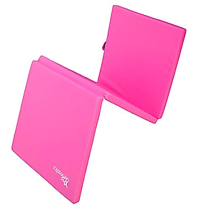 Pro-Gymnastics Gymnastics Mat 2" Thick Tri-Fold Folding Exercise Tumble Mat - with 3 Bar Leg Stretcher Flexibility Stretching Machine for Gymnastics, Yoga, Aerobics, MMA, Home Gym Exercise Workout Mat