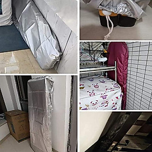 KUAIE Covers for Garden Furniture Folding Ladder Protective Cover Wwaterproof and Dustproof with Drawstring Garden Ladder Cover (Color : Brown, Size : 50x195x6.5cm)