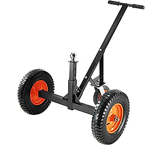 VEVOR Adjustable Trailer Dolly, 1000lbs Tongue Weight Capacity, Carbon Steel Trailer Mover with 19''-26'' Adjustable Height & 2'' Ball, 16'' Pneumatic Tires & Universal Wheel, for Moving RV Trailer