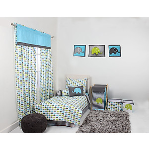 Bacati - Elephants Aqua/Lime/Grey Hamper