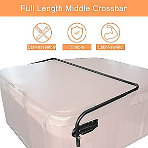 ZOMOFEW Spa Cover Lifts - Pivot Top Mount Spa & Hot Tub Cover Lift Removal System Reinforced Brackets with 3 Hook Towel Rack Fits Most Spas & Hot Tubs