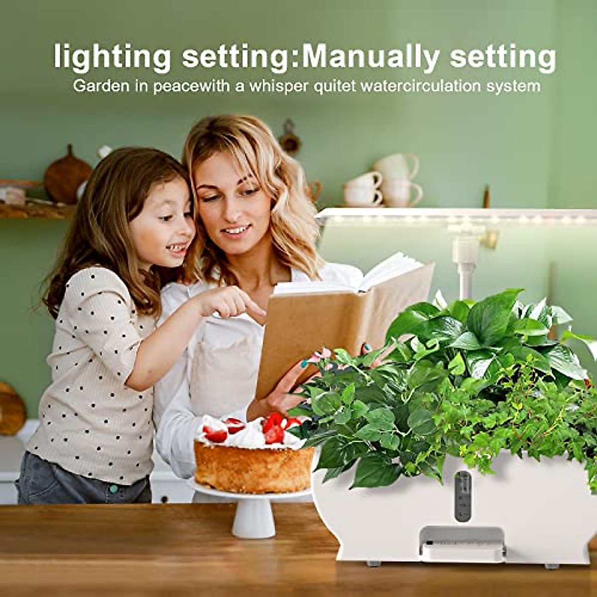 Hydroponics Growing System, 9Pods Indoor Garden with LED Grow Light and upgrade controller, Plant Germination Kit with Automatic Timer, Smart Home Garden for Herb, Vegetables, Fruits, Up to 17", White
