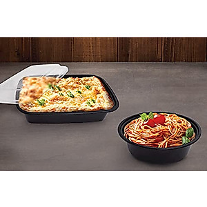 DHG PROFESSIONAL 50 sets 32oz Round Food Containers Meal Prep Microwavable Reusable Plastic BPA Free