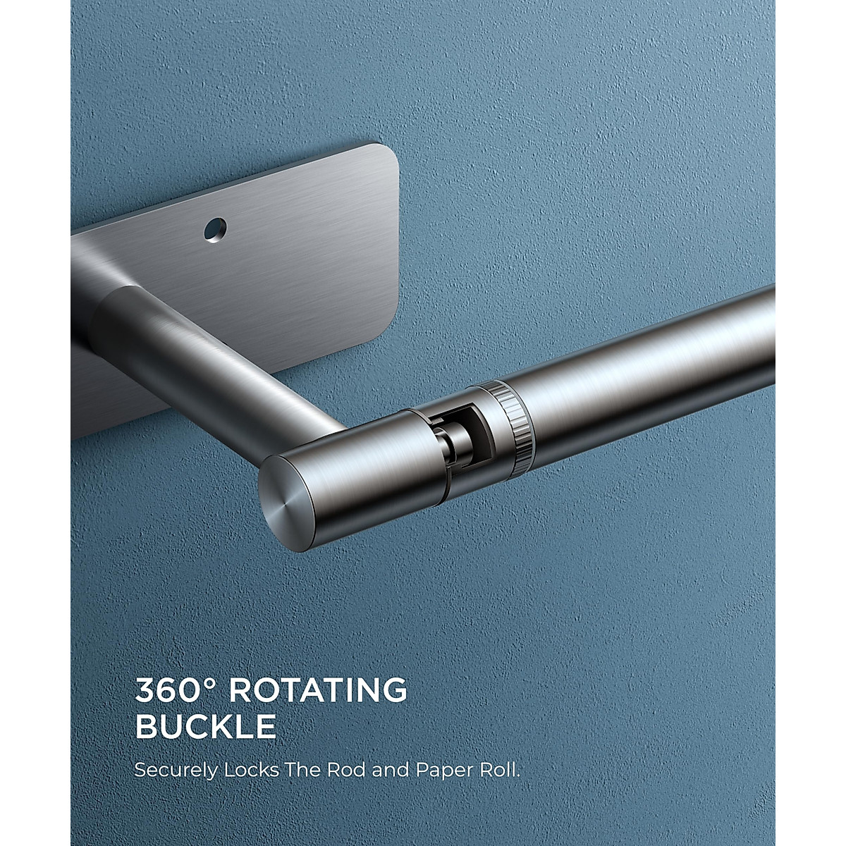 FORIOUS Under Cabinet Paper Towel Holder for Kitchen Bar Sink, Brushed Nickel Paper Towel Holder Under The Cabinet, Self Adhesive Paper Towel Holder Stainless Steel, Wall Mount Paper Towel Roll Holder