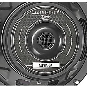 Eminence American Standard Alpha-8A 8" Pro Audio Speaker, 125 Watts at 8 Ohms, Black