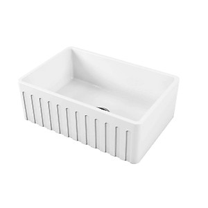 Vintage Tub & Bath 32 Inch Fireclay Reversible Apron Farmhouse Sink - White