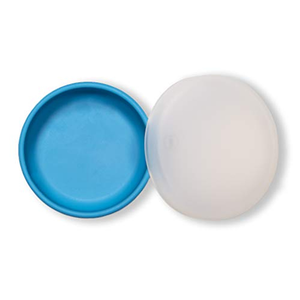 modern-twist Snack Set, Food-Grade Silicone, Waterproof, Dishwasher, Freezer Safe, Reusable Snacking Bowl & Lid – Blue, 7 fl. Oz