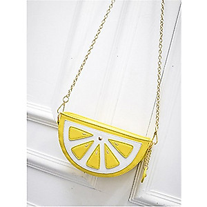 Barabum Novelty Purse Lemon multi function Cross-body Messenger Shoulder Hand Bag Purse for Women and Girls (Lemon)
