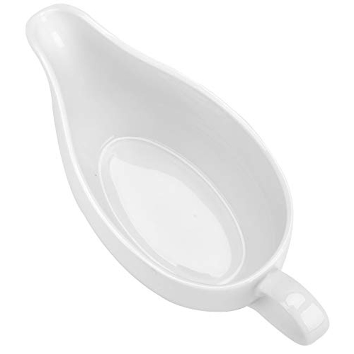 Yesland 2 Pcs 15 oz Gravy Boat, Ceramic White Easy-Pour Gravy Boat for Dining, Holiday Meals & Parties