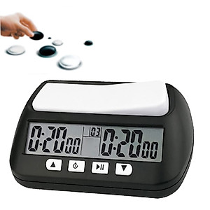 Domccy Chess Clock Timer Digital Chess Clock Timer Count Up/Down Bonus Delay Portable English Version Digital Clock for Chess Game