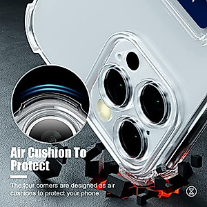 AKABEILA Case for iPhone 14 Pro Clear Cute Phone Case Soft TPU Wallet Case Slim Bag Cover Shockproof with Card Slot Holder