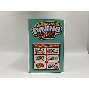 Kids Food cart Toy Sets,Kids Role Play Large Dining car Toys and 98pcs Food, Kitchen, Tableware Accessories., Educational Toys for 3+ Years Boys/Gir