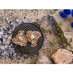 Lodge Cast Iron Cook-It-All Kit. Five-Piece Cast Iron Set includes a Reversible Grill/Griddle 14 Inch, 6.8 Quart Bottom/Wok, Two Heavy Duty Handles, and a Tips & Tricks Booklet.