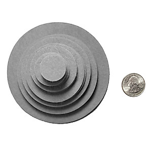 Playfully Ever After White Stiff Felt Circle (3/4 to 4 inch Mixed Size Pack - 54pc)