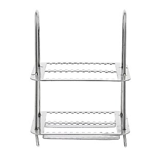 Microscope Slides Staining Rack Glass Slides Rack Stainless Staining Rack 26 Positions Microscope Slides Holder Glass Microscope Slides Rack