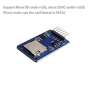 Geekstory 5 PCS Micro SD Card Module Mini TF Card Adapter with Memory Storage Breakout Board SPI Interface Driver + 40 PCS Female to Male Dupont Cable Line for Arduino Raspberry Pi