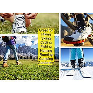 21C 1.5mm Neoprene Toe Warmers (Wear Inside Shoes) - 2 Pairs - 4 Foot Warmer Booties for Cycling, Hiking, Camping, Skiing, Outdoor Sports - Thermal Toe Socks - Size 2