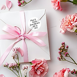 324 Hugs and Kisses from The New Mr. & Mrs. Kiss Wedding Stickers, Chocolate Drops Labels Stickers for Weddings, Bridal Shower Engagement Party Decorations, Kisses Favors Decor. Made in USA