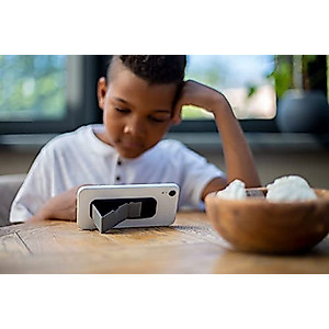 CLCKR Phone Grip and Expanding Stand, Universal Color Match Phone Grip Holder with Multiple Viewing Angles for iPhone 14/13/12, Samsung Galaxy S22 and More, Phones, Tablets, Holographic Pink