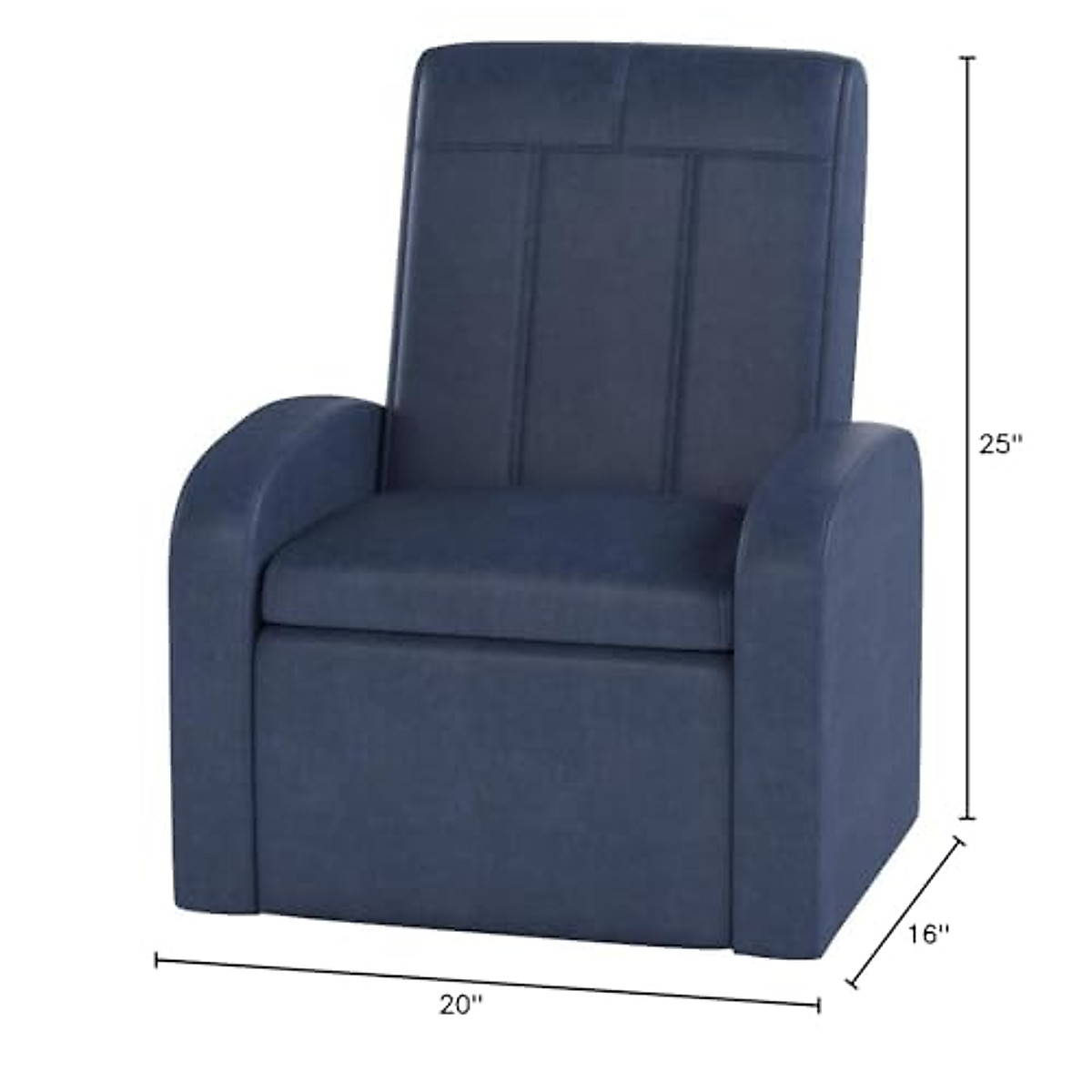 STASH Kids Sofa Chair, Toddler Sofa Chair w/Storage Toddler Fold Out Chair Foldable Couch for Kids upto 200lbs Toddler Chairs, Comfy Kids Lounge Chair