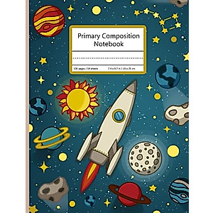 Primary Composition Notebook: K-2 Draw and Write Journal with Dotted Midline and Picture Space