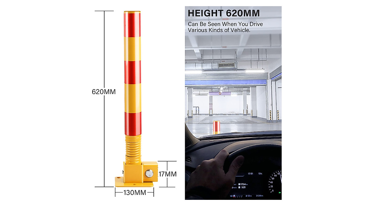Heavy Duty Spring Parking Barrier for Driveway Protection