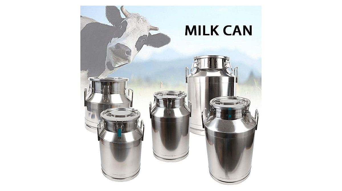 Heavy-Duty Stainless Steel Milk Can for Dairy, Wine & Oil Storage