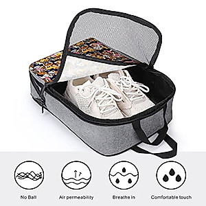 Frcavbin Dog Face Puppy Travel Shoe Bag Shoes Carrier with Handle and Zipper Foldable Shoe Puches Organizer for Home storage School starts