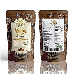 Luster Chocolate Rich Dark Cocoa Powder Unsweetened & Non GMO (16oz (454g) (1Ib))