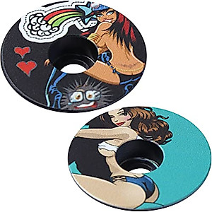 Didiseaon Arts Training Equipment 2Pcs Headset Cover MTB Stem Cap Front Fork Stem Caps Bowl Headset Cover Stem Mountain Bike Headset Cover Kustomcaps