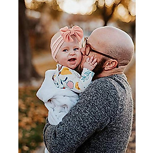 Makone 9PCS Baby Nylon Headbands Hair Accessories Hair Bows Stretchy Headband for Baby Girls Babies Newborn Infant Toddler