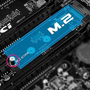 M.2 Screw,HFEIX SSD Mounting Kit with Screwdriver for ASUS Motherboard or ASRock Board NVMe PCIe Driver (4 pcs)