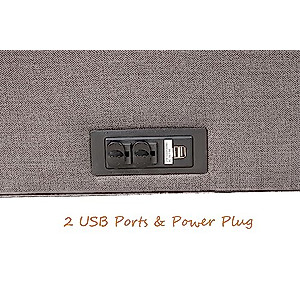 JUBILOOM Pull Out Couch Sofa Beds with 2 USB Ports, 2-in-1 Convertible Folding Futon Sleeper Bed, Upholstery Twin Loveseat Sofa for Living Room Apartment, Office Small Space, Dorm, (Light Grey)