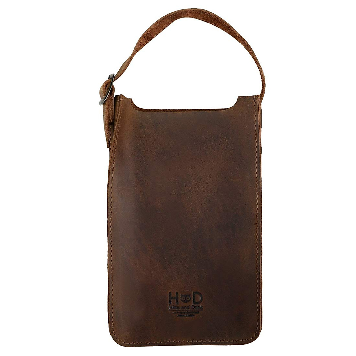Hide & Drink, Leather Hanging Phone Bag, Wallet Pouch, Card Organizer, Commuting Essentials, Everyday Accessories, Handmade Includes 101 Year Warranty :: Bourbon Brown