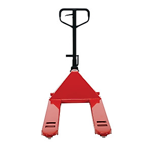Vestil PM5-2748-FP Wheel Nose Pallet Truck with Foot Pedal 27 in. x 48 in. 5500 Lb. Capacity Red